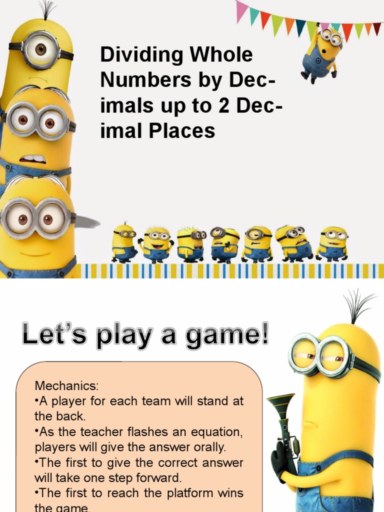 Dividing Whole Numbers by Decimals Up To 2 Decimal Places and | PDF ...