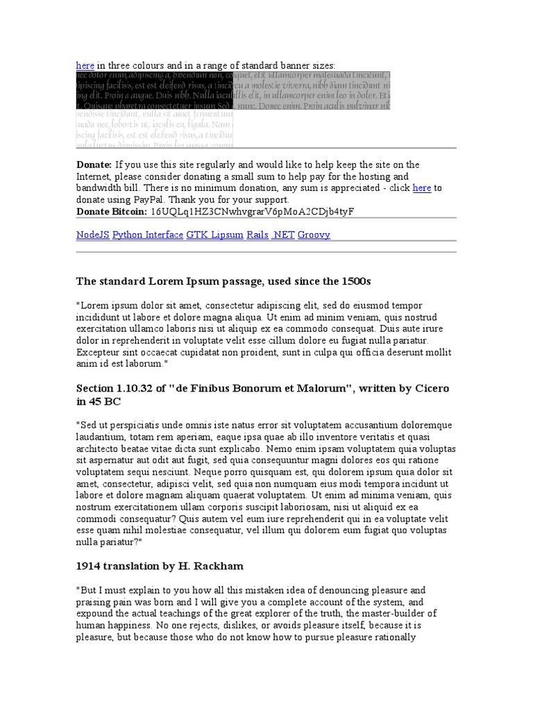 Lorem Ipsum | PDF | Pleasure | Tullii