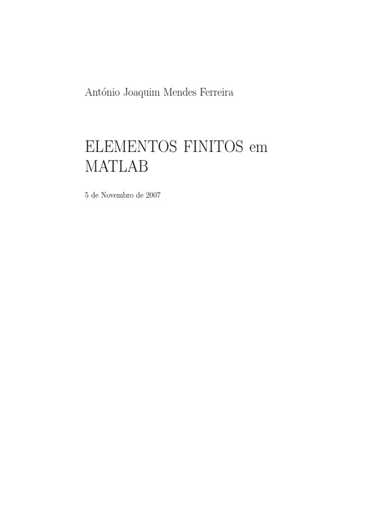 FEM in Matlab | PDF | Matriz (Matemática) | Vetor euclidiano