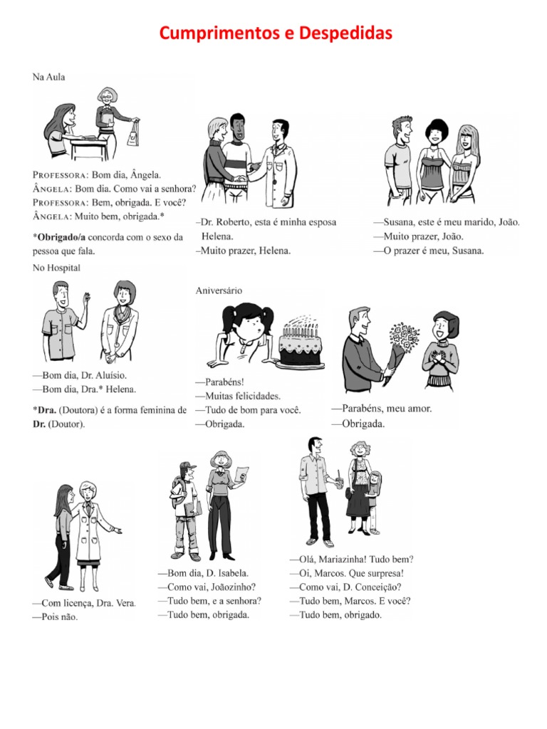 Cumprimentos e Despedidas | PDF