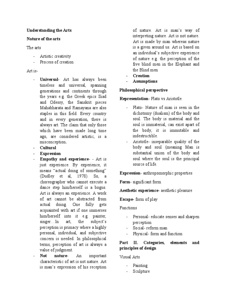 Garts Reviewer | PDF | The Arts | Composition (Visual Arts)