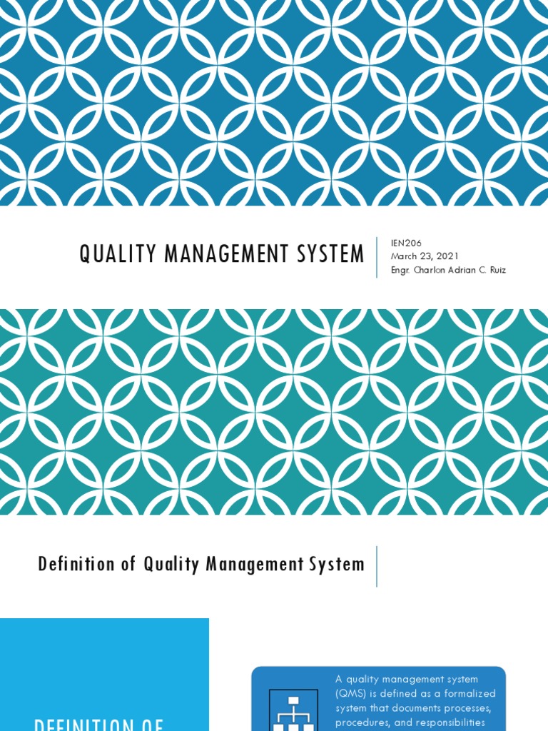 03 - Quality Management System | PDF | Quality Management System | Quality Management