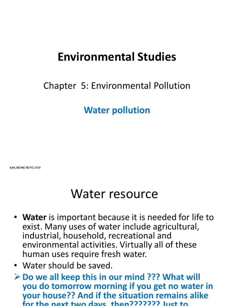 Chapter 5 - Water Pollution. English Version | PDF | Water Pollution ...