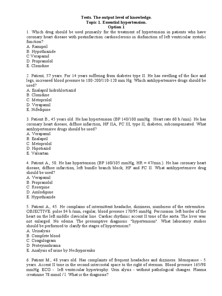 Arterial Hypertension1 | PDF | Hypertension | Blood Pressure