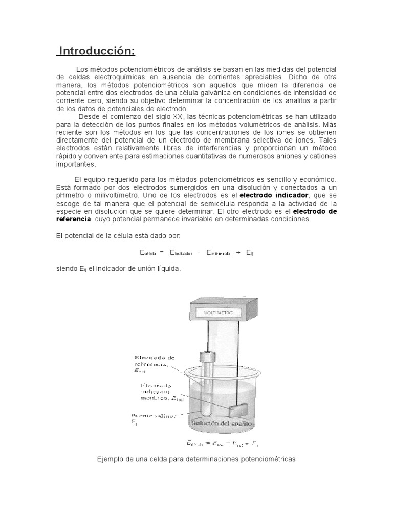 Potenciometria 6 | PDF | Cloruro | Redox