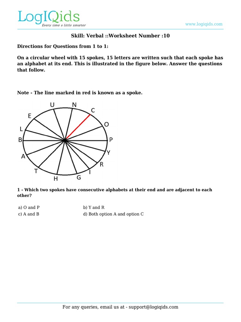 Logiqids Verbal Worksheet Answers | PDF | Punctuation | Graphemes