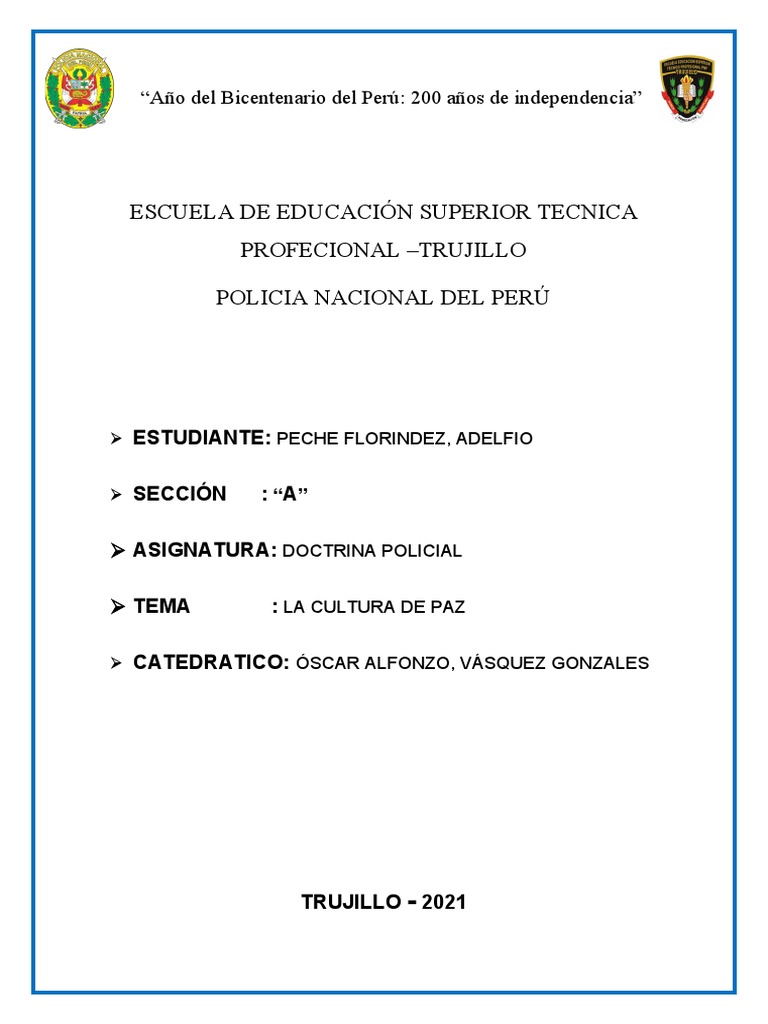La Cultura De Paz Pdf Derechos Humanos Paz
