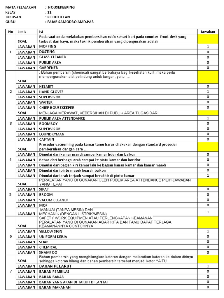 Soal Kelas 11 HK 21-22 Dea | PDF