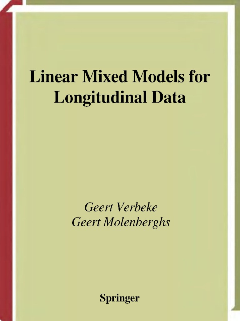 Linear Mixed Models For Longitudinal Data | PDF Linear Mixed Models For Longitudinal Data | PDF