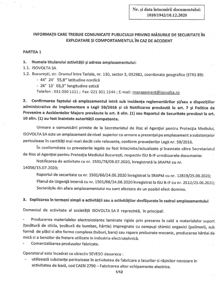 ISOVOLTA - SA - Alerta | PDF
