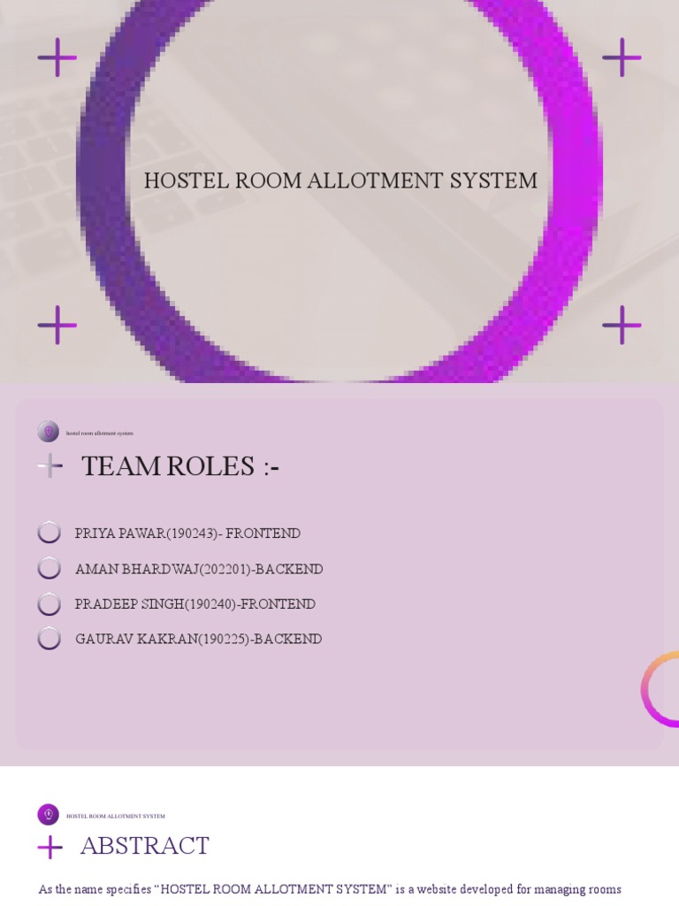 Hostel Room Allotment System | PDF | Art | Technology & Engineering