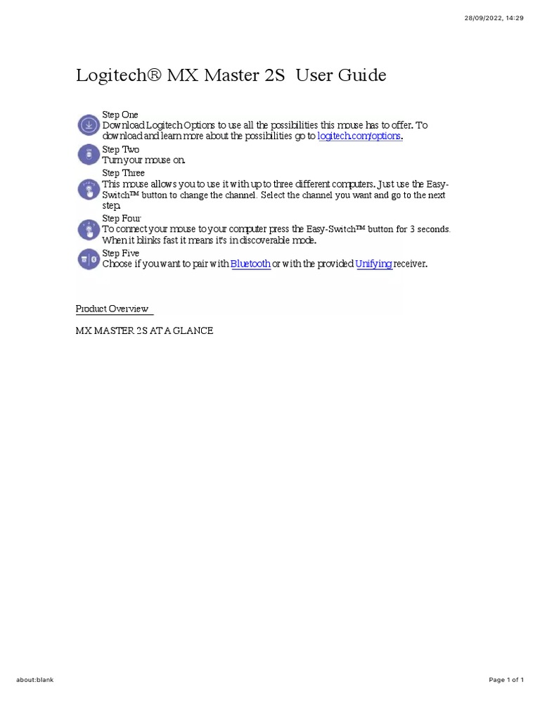 Logitech MX Master 2S User Manual (English - 9 Pages) | PDF | Software ...
