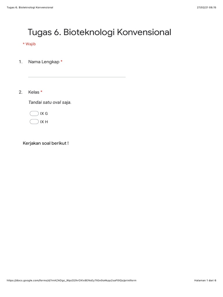 Tugas 6. Bioteknologi Konvensional | PDF