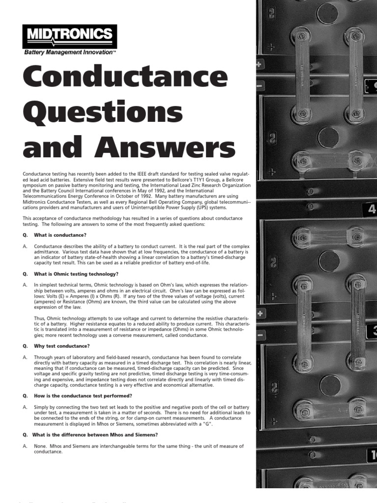 Conductance Questions and Answers: Q. What Is Conductance? | PDF ...