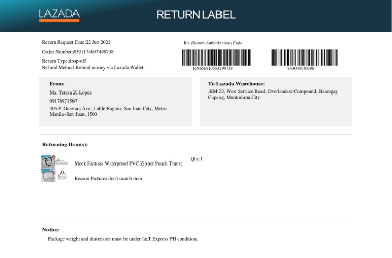 Return Label | PDF