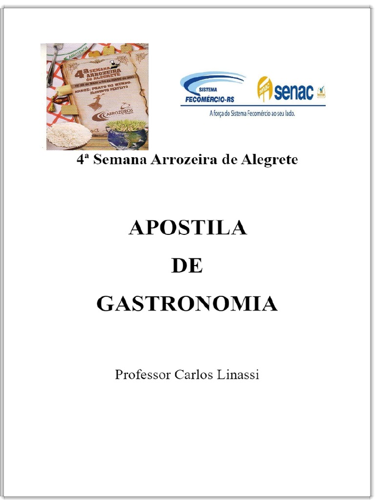 APOSTILA DE GASTRONOMIA - PDF Download Grátis | PDF