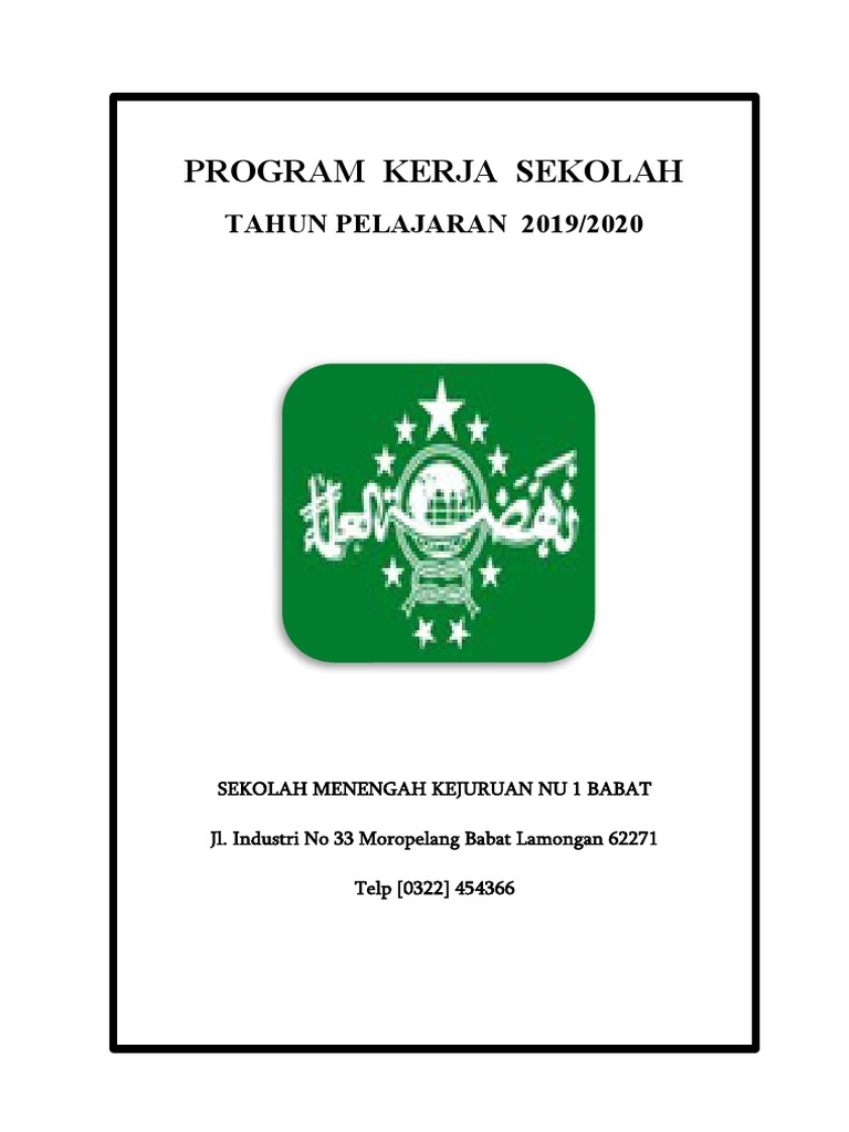 Program Kerja Tahunan SMK Nu 1 Babat | PDF