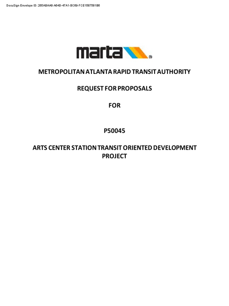 RFP P50045 - Arts Center Station Transit Oriented Development Project ...