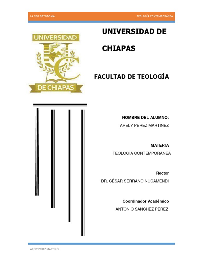 Que Es La Neo Ortodoxia Tarea | PDF | Biblia | Teología