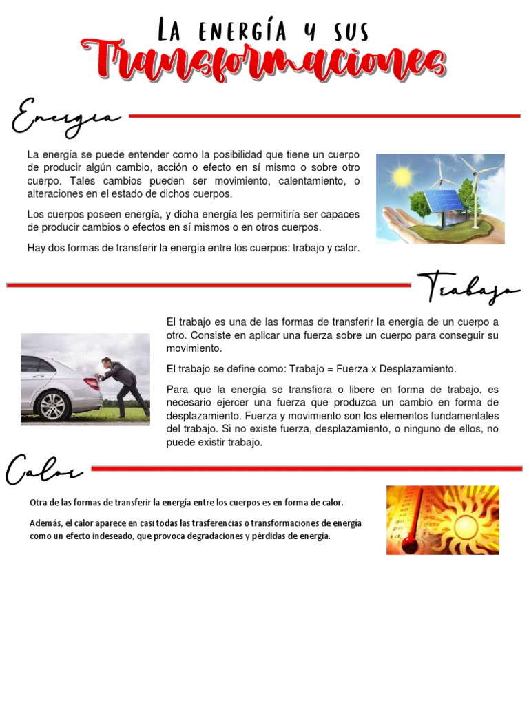 Transformaciones y transferencias de energía | PDF | Calor | Termodinámica