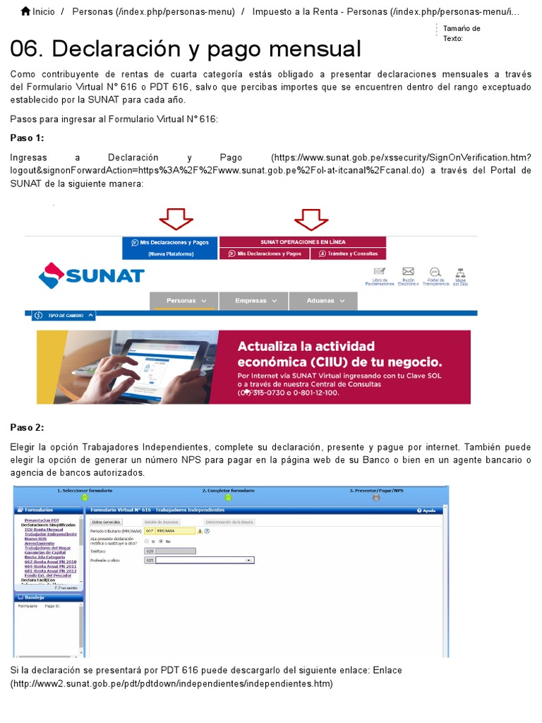 Formulario 616-Declaracion-Y-Pago-Mensual-Renta de Cuarta | PDF ...