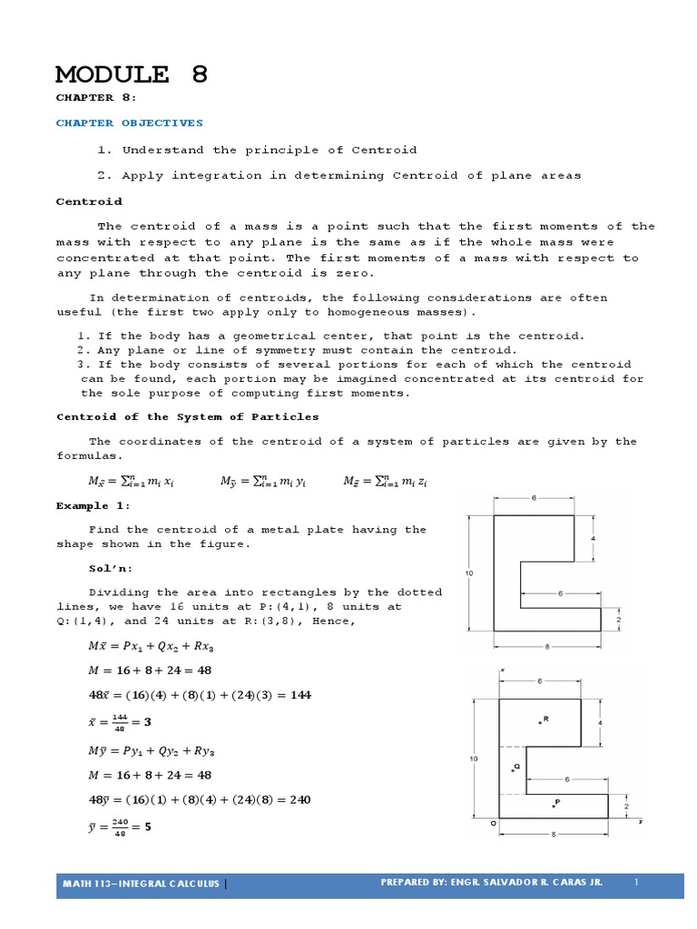MODULE 8 Centroid | PDF | Geometry | Mathematics
