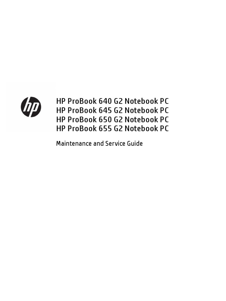 HP ProBook 650 G2 - ServiceGuide | PDF | Usb | Solid State Drive