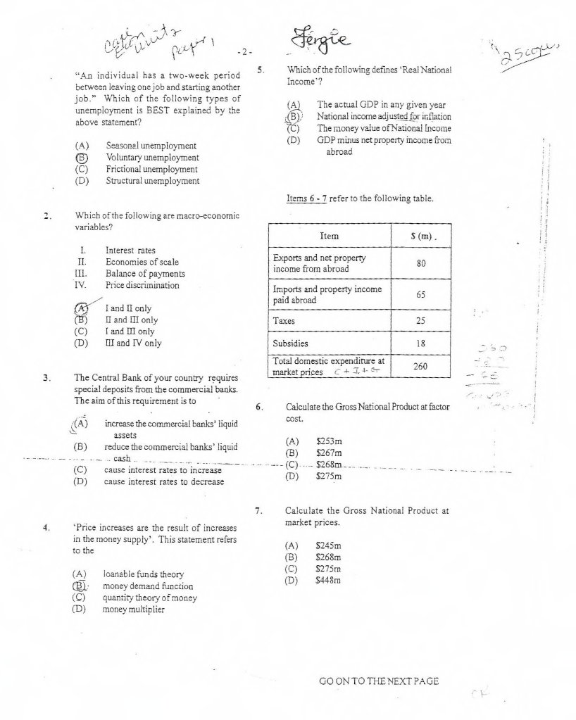 2007 - Unit 2 - Paper 1 | PDF