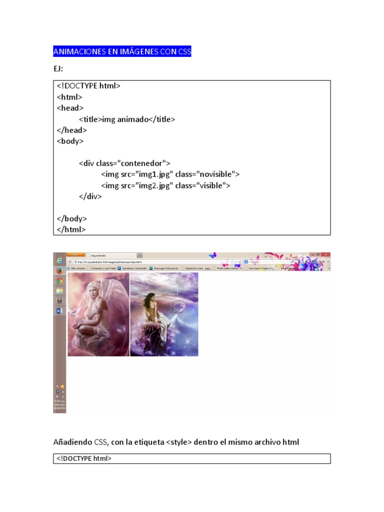 Animaciones en Imágenes Con CSS | PDF | Estándares web | Hipertexto