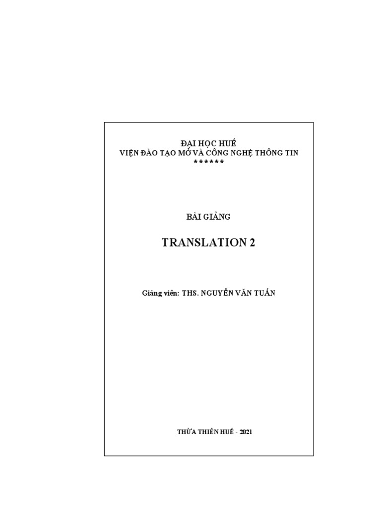 Translation 2 | PDF