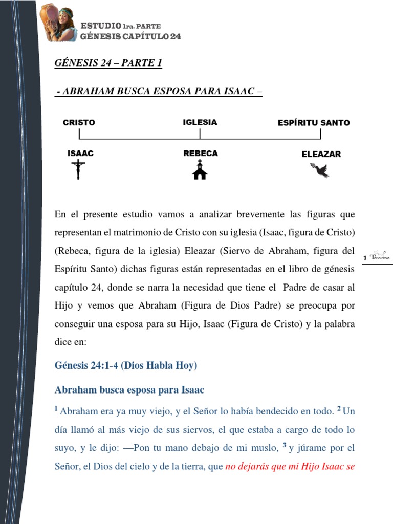 12) Génesis 24 - Parte Uno | PDF | Abrahán | espíritu Santo