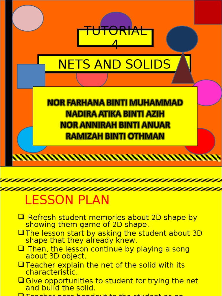 3D Shapes and Nets Lesson Plan | PDF