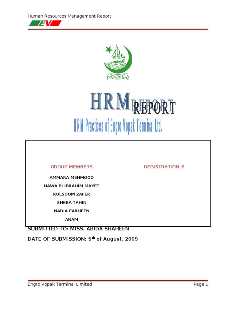 Human Resources Management Report: Mba-Iv | PDF | Human Resource ...