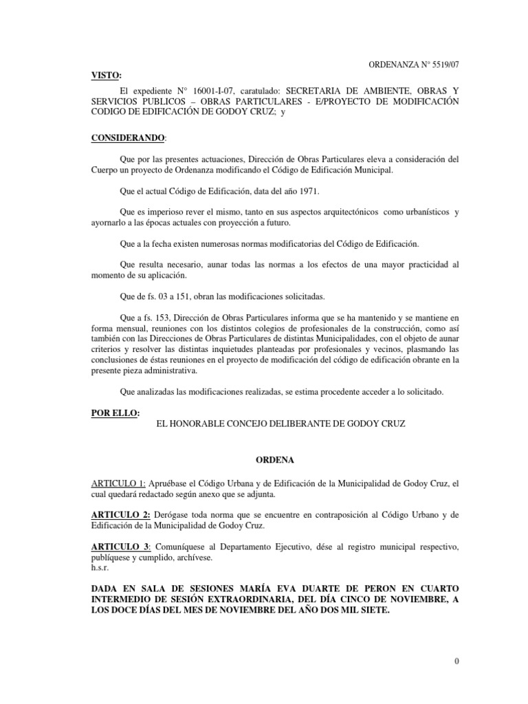 Codigo de Edificación Godoy Cruz 09 | PDF | Ascensor | Chimenea