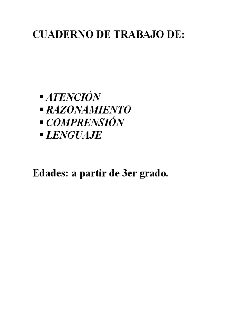 Cuaderno de Trabajo | PDF