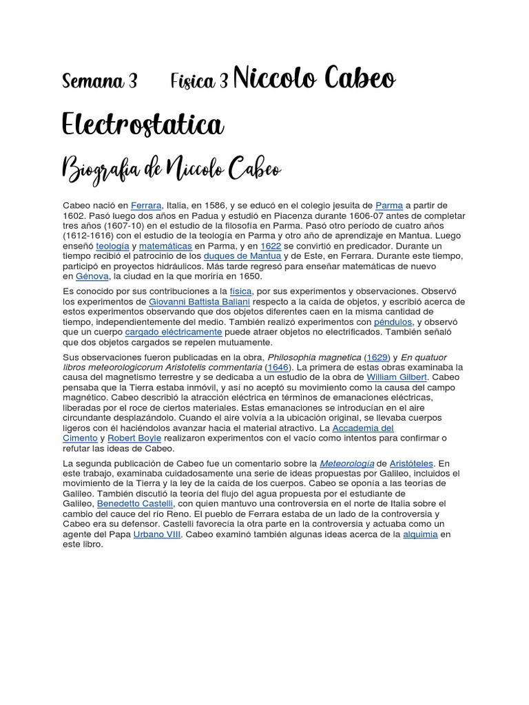 Semana 3 Fisica 3 | PDF | Física | Electromagnetismo