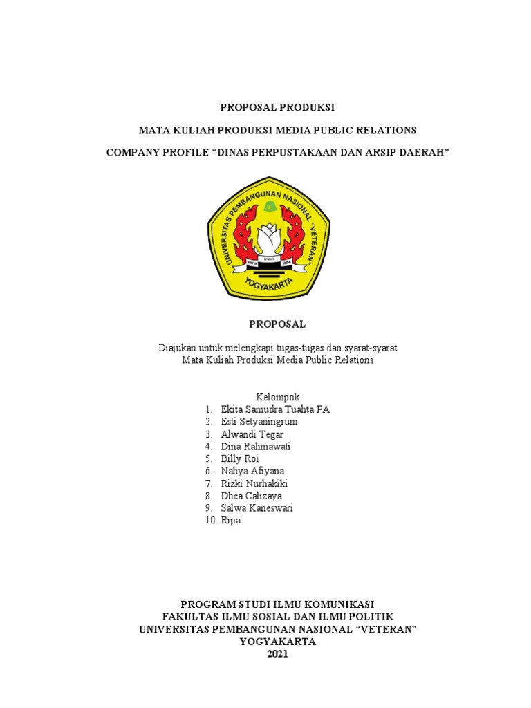 BAB 1 - Proposal - B2 | PDF