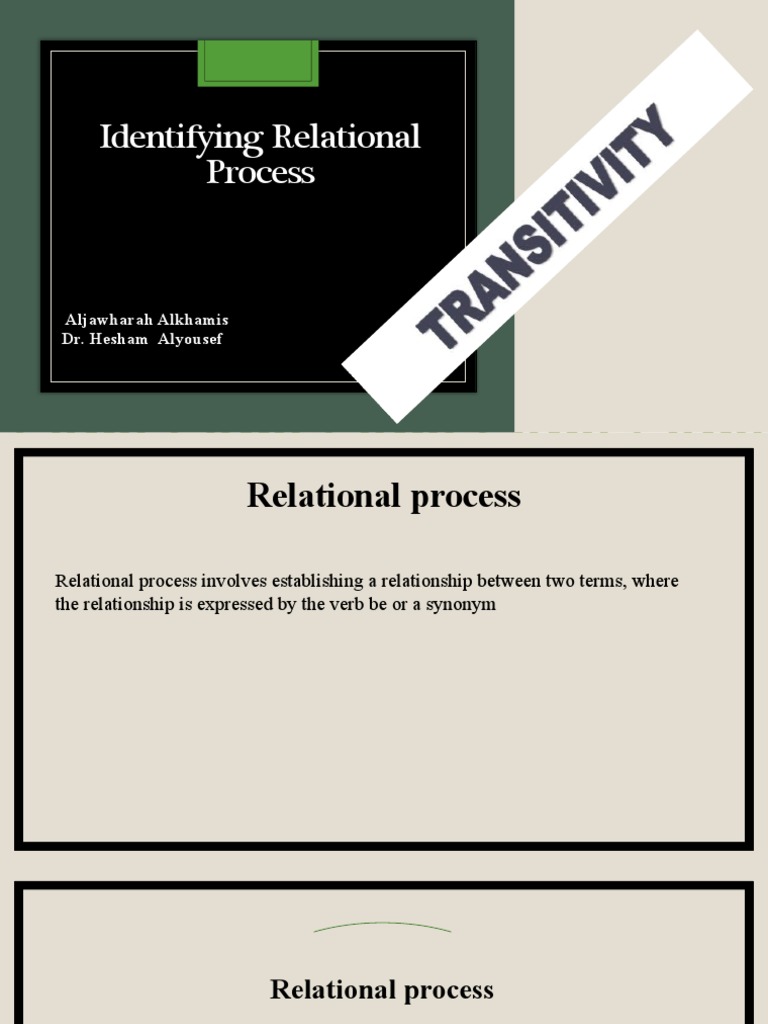 Identifying Relational Process | PDF | Clause | Subject (Grammar)