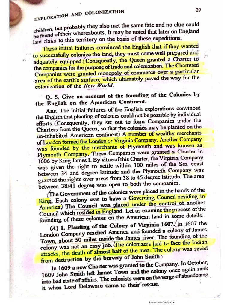 Early Settlement of America | PDF