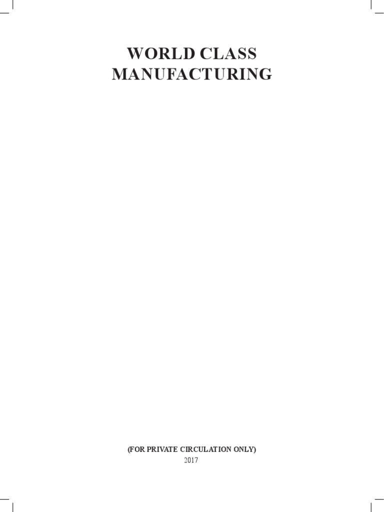 World Class Manufacturing | PDF | Lean Manufacturing | Business