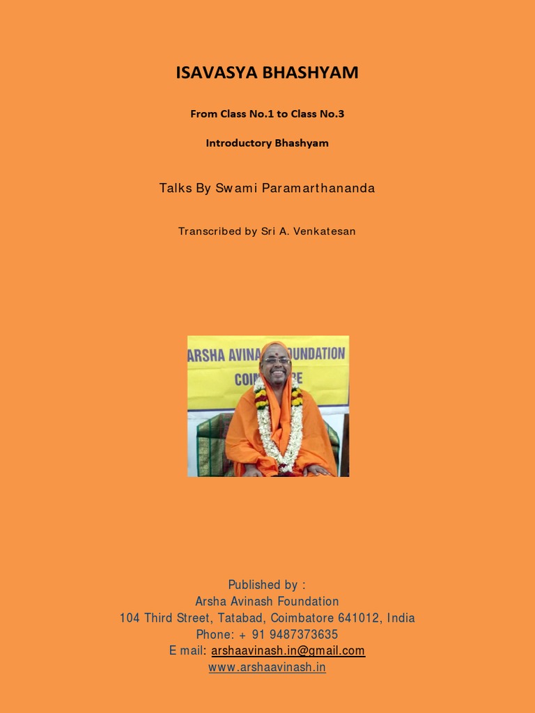 Isavasya Bhashyam 3 | PDF | Vedas | Indian Religions