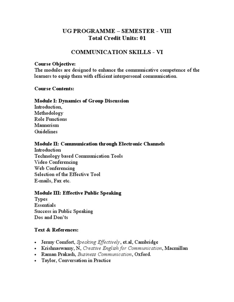 Advanced Communication Skills Course | PDF | Career & Growth