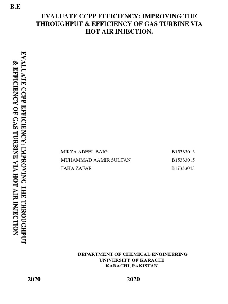 Evaluate CCPP Efficiency | PDF | Turbine | Gas Turbine