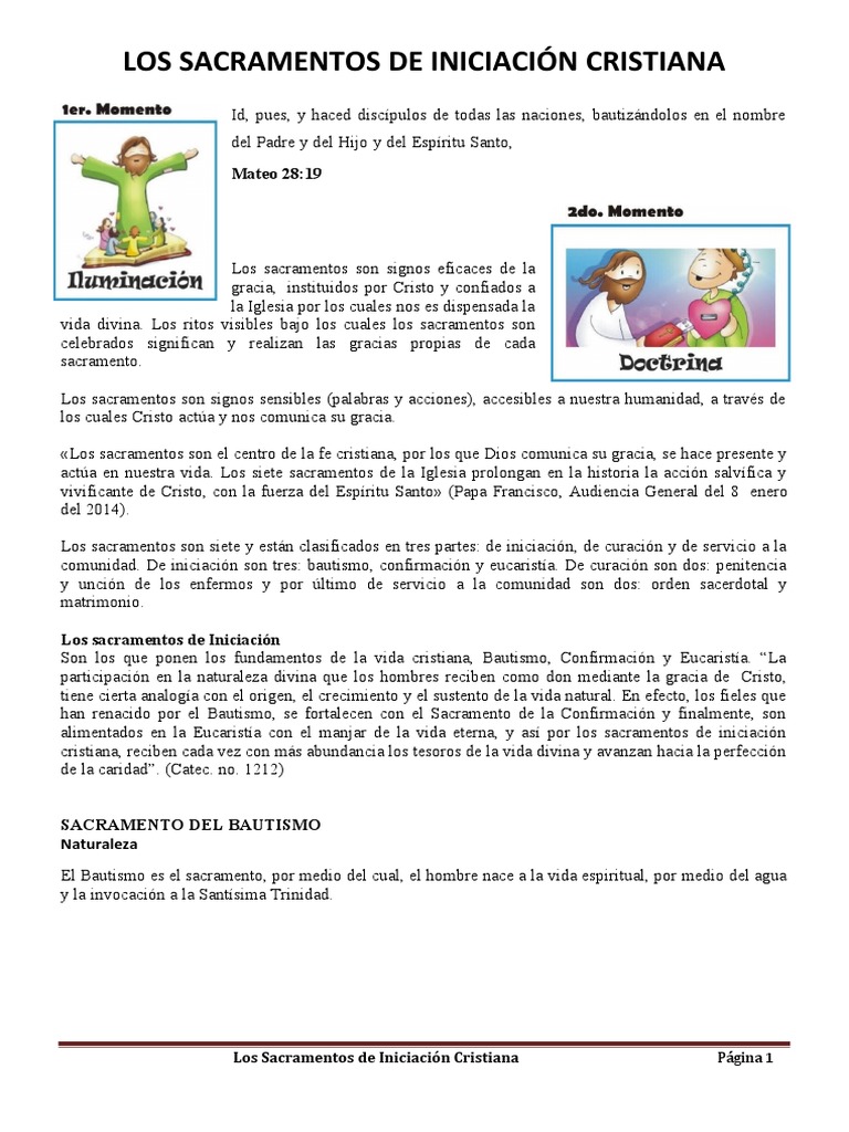 Ficha 21 Sacramentos de Iniciación Cristiana | PDF | eucaristía ...