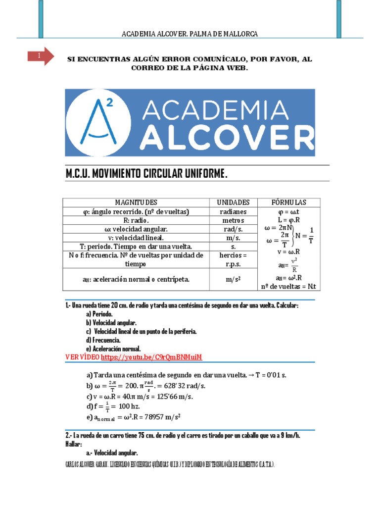 ACADEMIA ALCOVER. PALMA DE MALLORCA - Movimiento-Circular-Uniforme ...