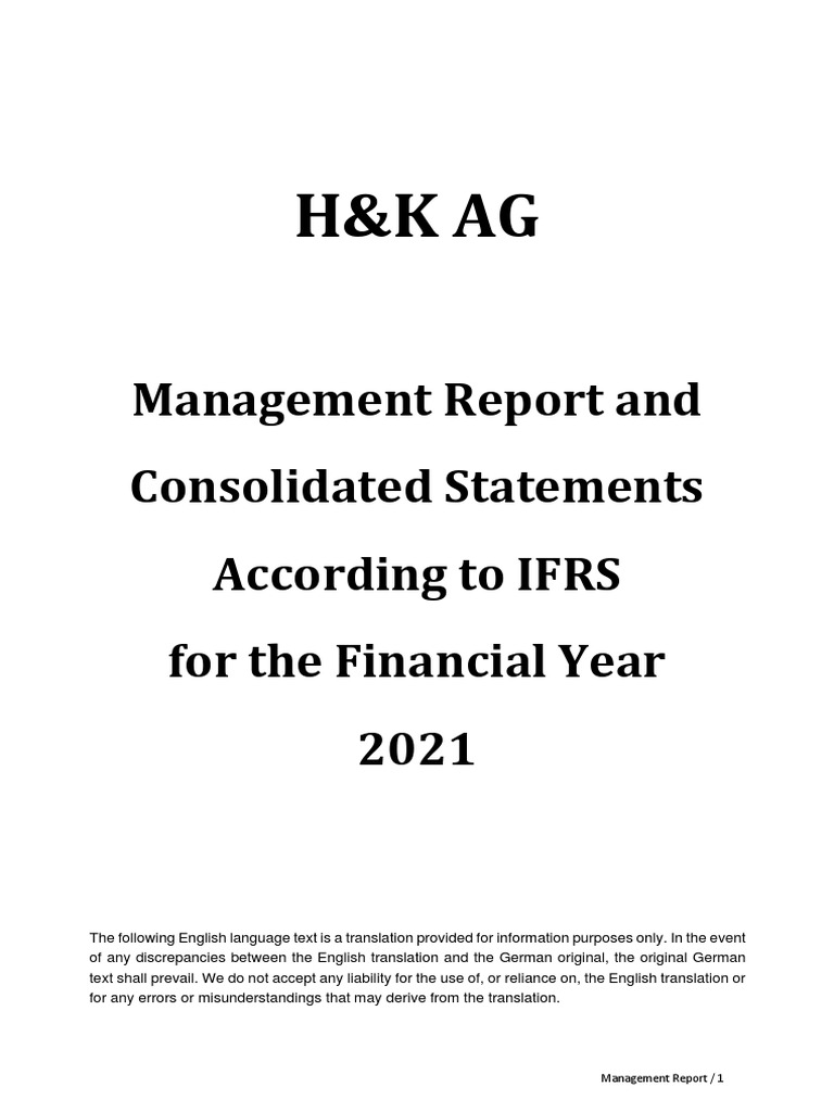 HK AG KA 2021 English 01 | PDF | Equity (Finance) | Loans