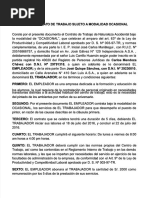 Modelo de Contrato de Trabajo Sujeto A Modalidad Ocasional | PDF | Derecho laboral | Gobierno