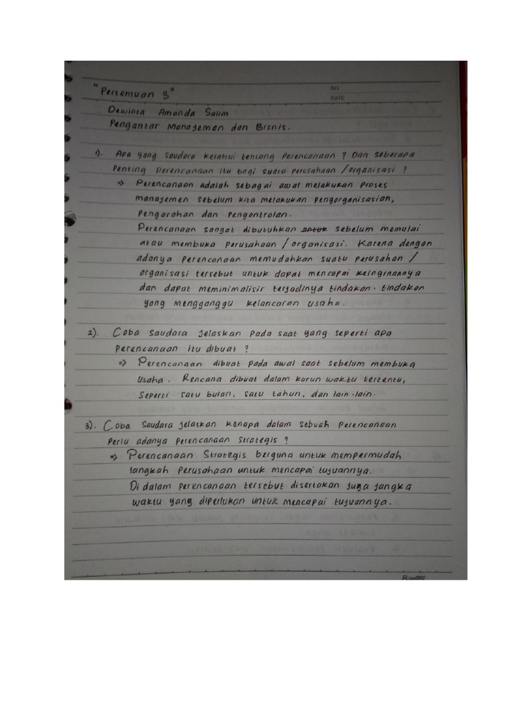 Dewinta Amanda Salim-Pengantar Manajemen Dan Bisnis | PDF