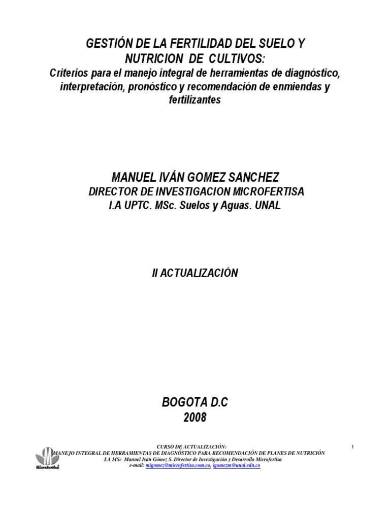 Guia Tecnica Interpretacion Analisis Suelos Migs-20081 | PDF | Suelo ...