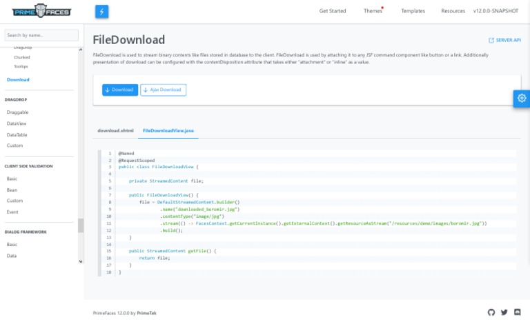 PrimeFaces Showcase Filedwn2 | PDF | Download | System Software